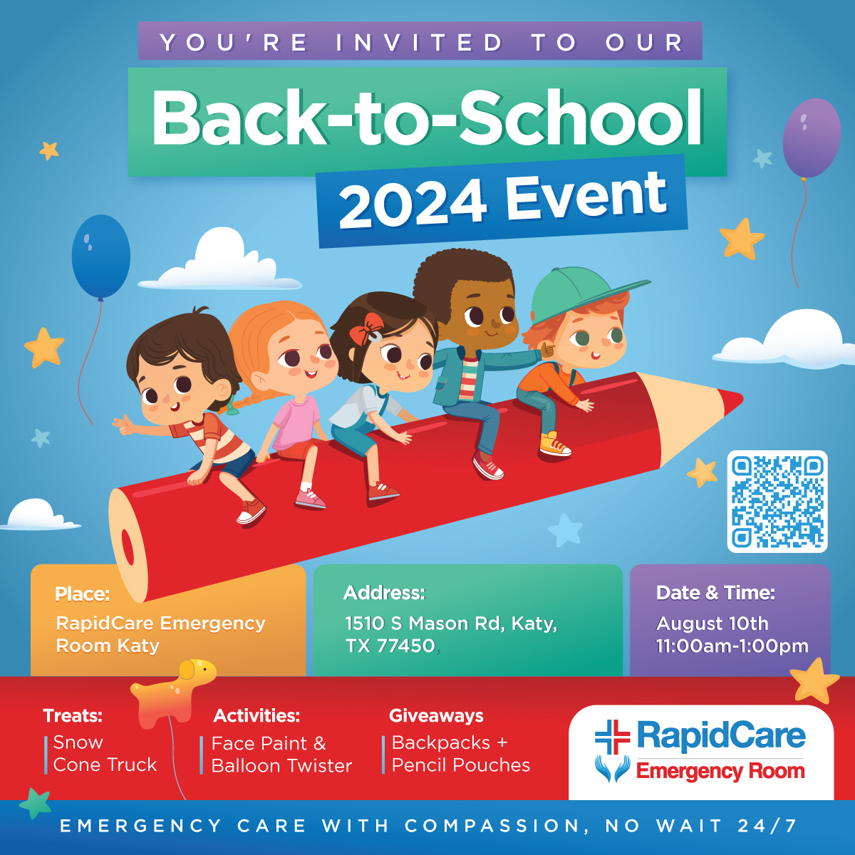Back to School 2024 Events - RapidCare Emergency Room 24/7