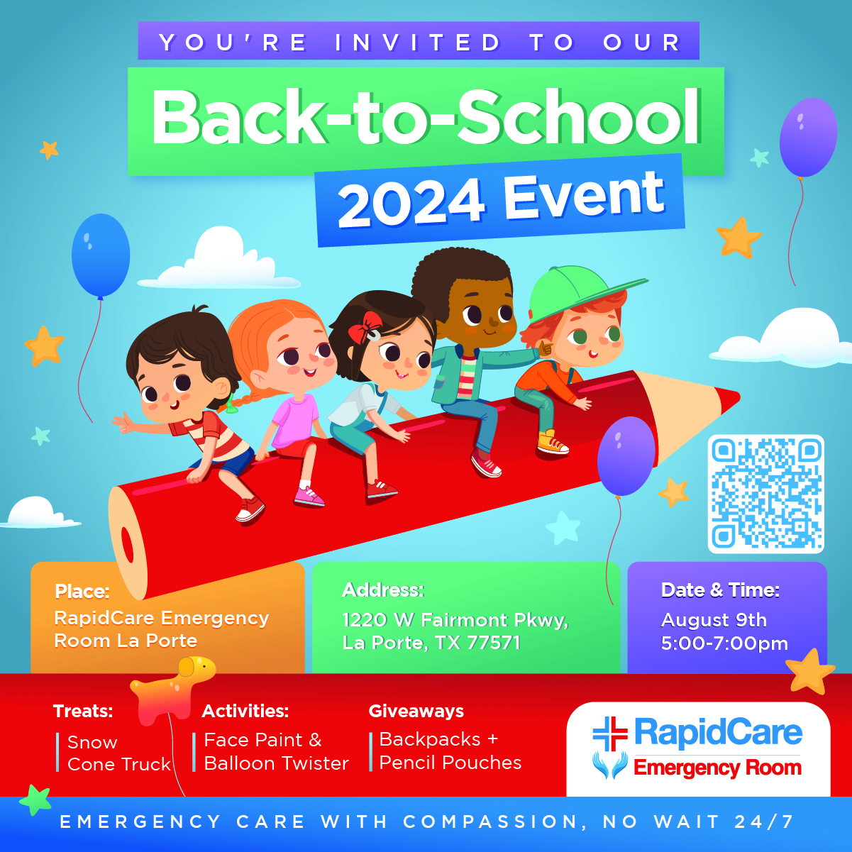Back to School 2024 Events - RapidCare Emergency Room 24/7